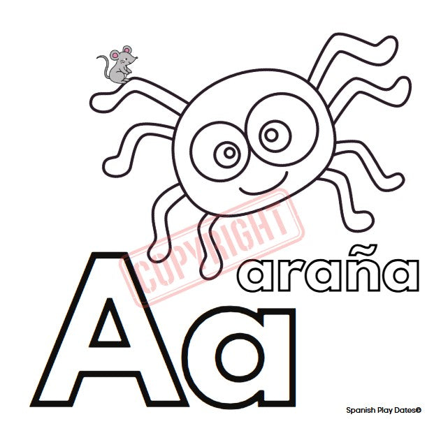 My First Spanish Alphabet Coloring Book: Fun Learning Through Coloring ...